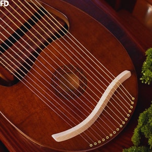 Lyre Harp - 16 String Mahogany Plucked Instrument Folk Irish Music ...