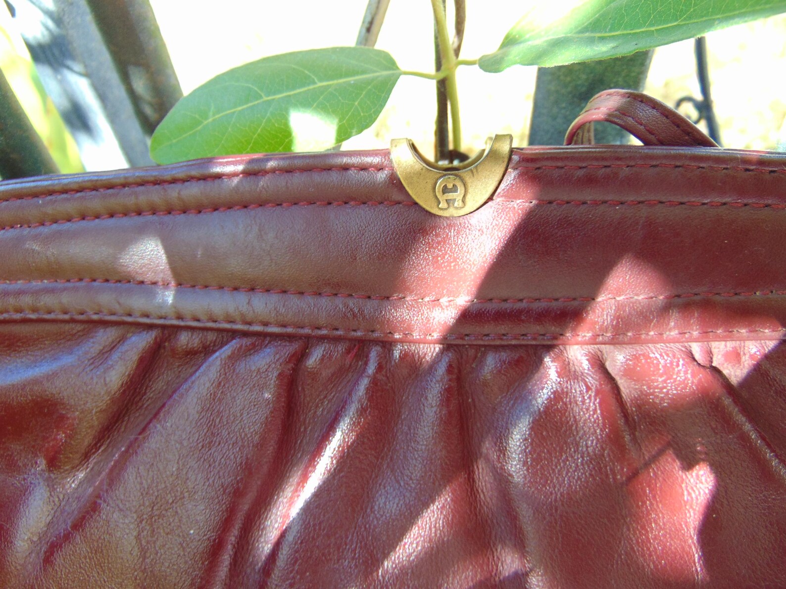 Vintage 1970's Classic Leather Oxblood Colored Etienne Aigner Clutch ...