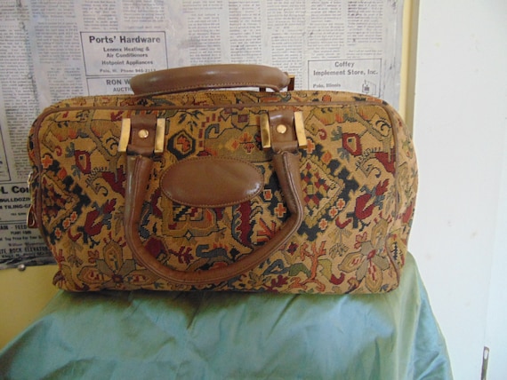 Mid Century Modern Morris Moskowitz Tapestry Duffel B… - Gem