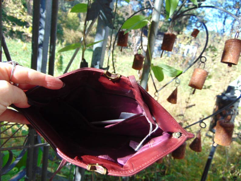 Vintage 1970's Classic Leather Oxblood Colored Etienne Aigner Clutch ...