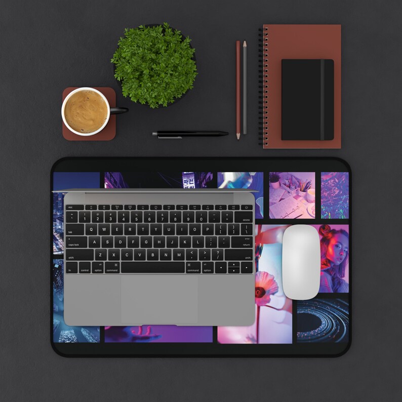 Cyber Punk Mood Board Desk Mat, Gamer Vision Board Desk Decor Gaming ...