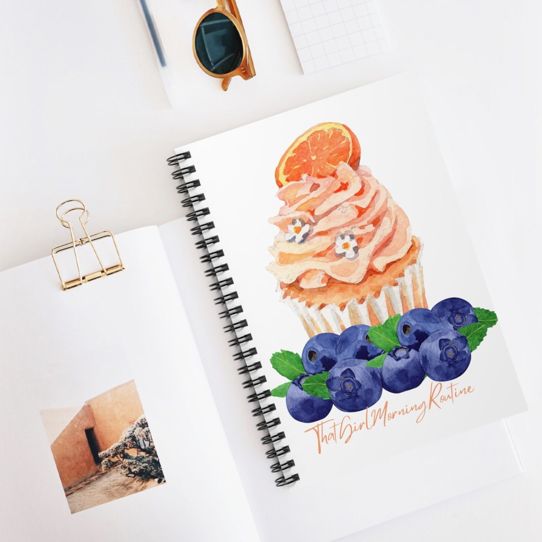 Orange Notepad, Blueberry Notebook, Spiral Notebook - Ruled Line, Teen ...