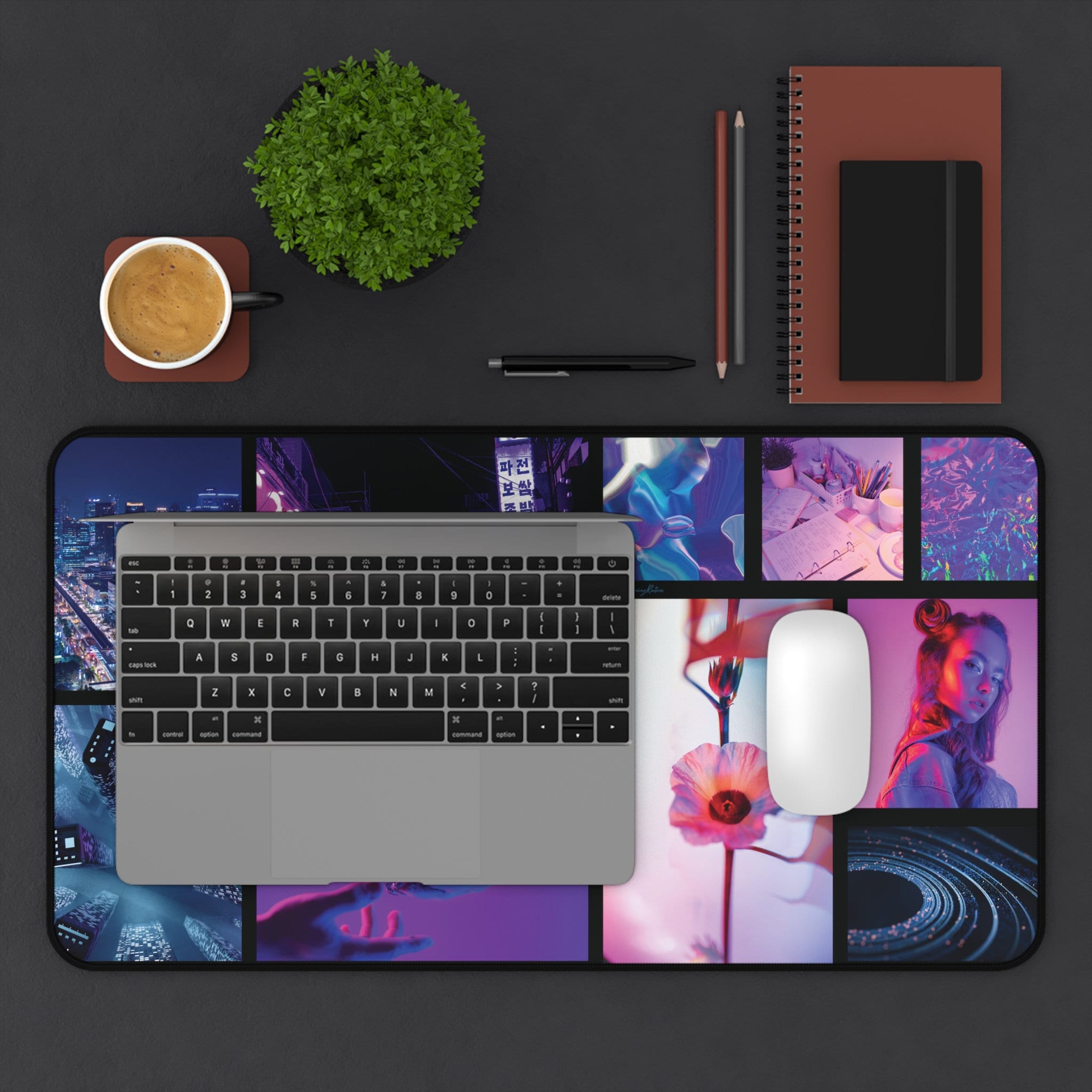 Cyber Punk Mood Board Desk Mat, Gamer Vision Board Desk Decor Gaming ...