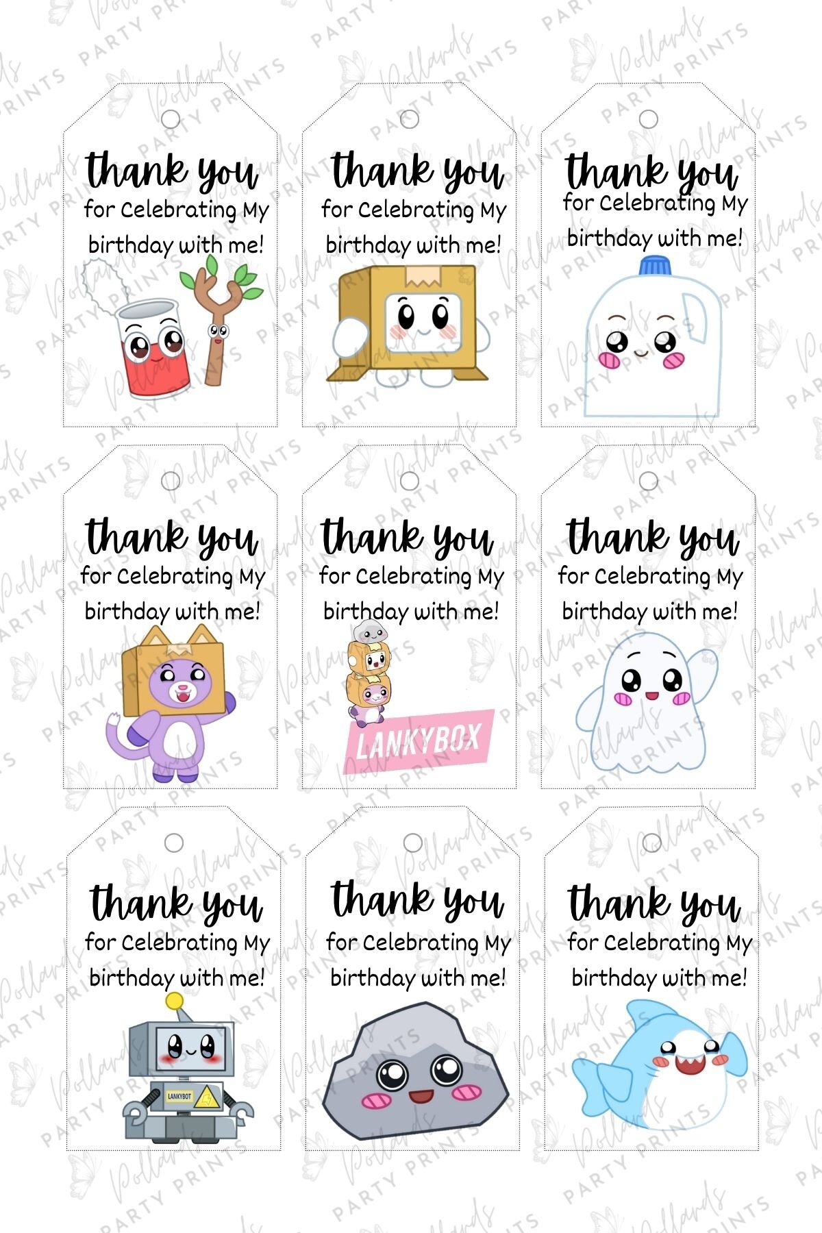 Lankybox, Boxy, Rocky, Sticky, Canny, Ghosty, Thicc Shark, Thanks for ...