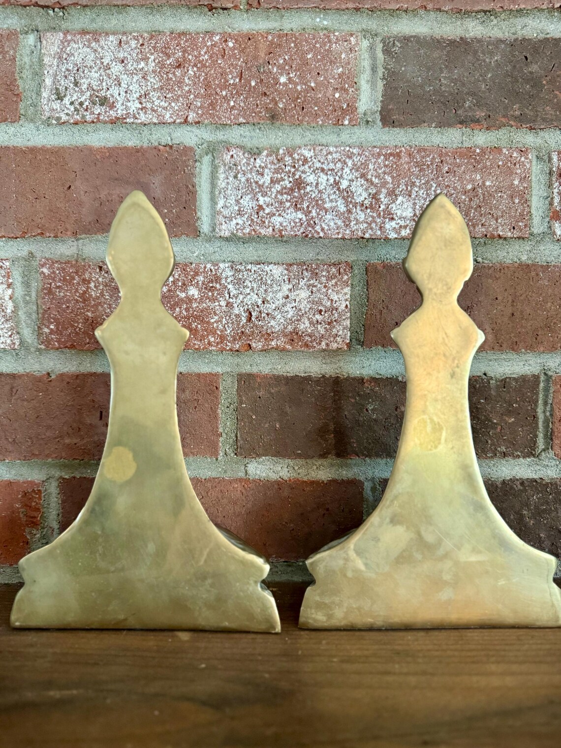 Vintage Brass Bookends Acorn Finial Pinecone - Etsy