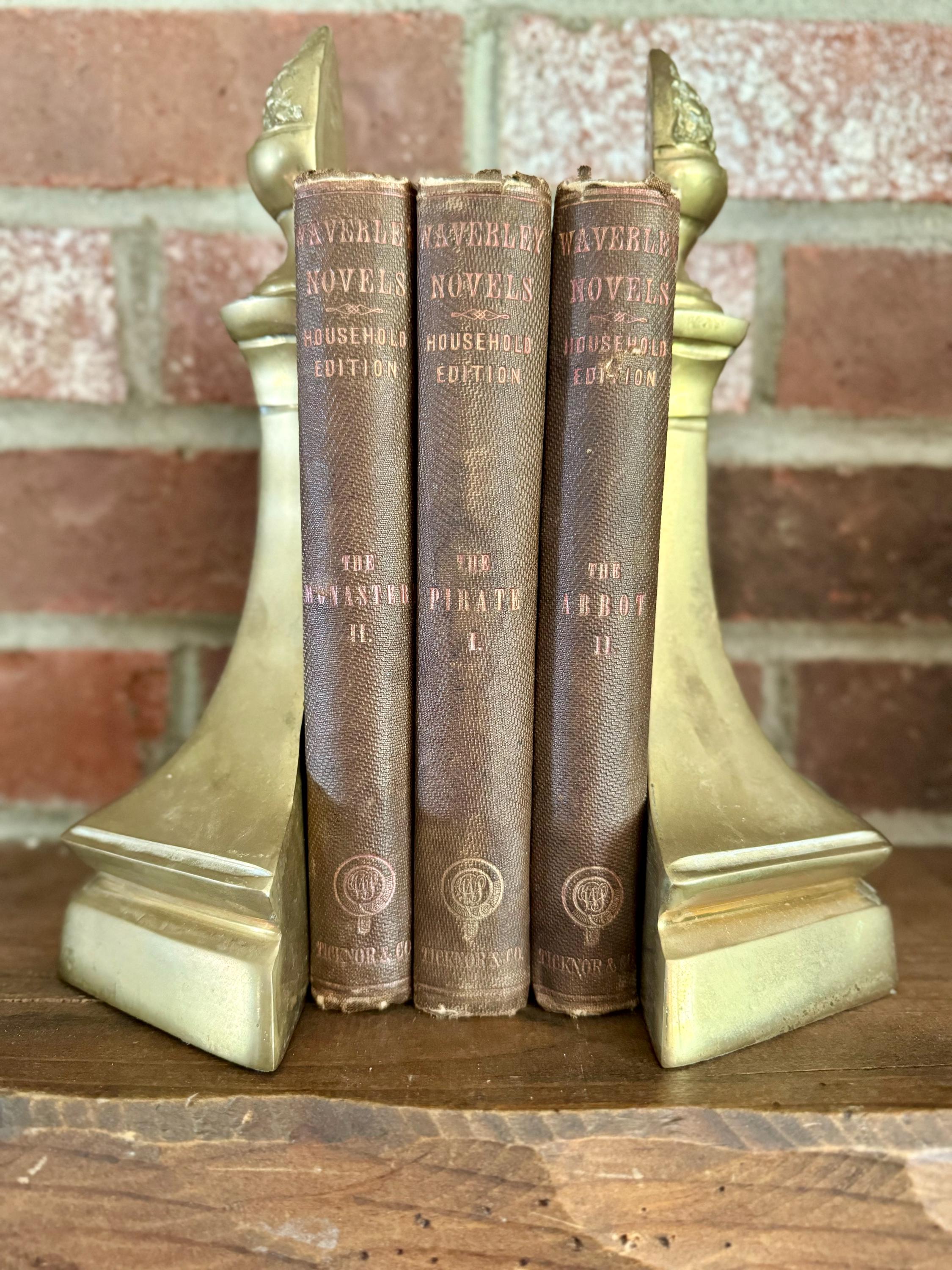 Vintage Brass Bookends Acorn Finial Pinecone - Etsy