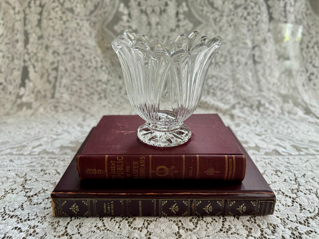 Vintage Oneida Crystal Flower Vase - Etsy