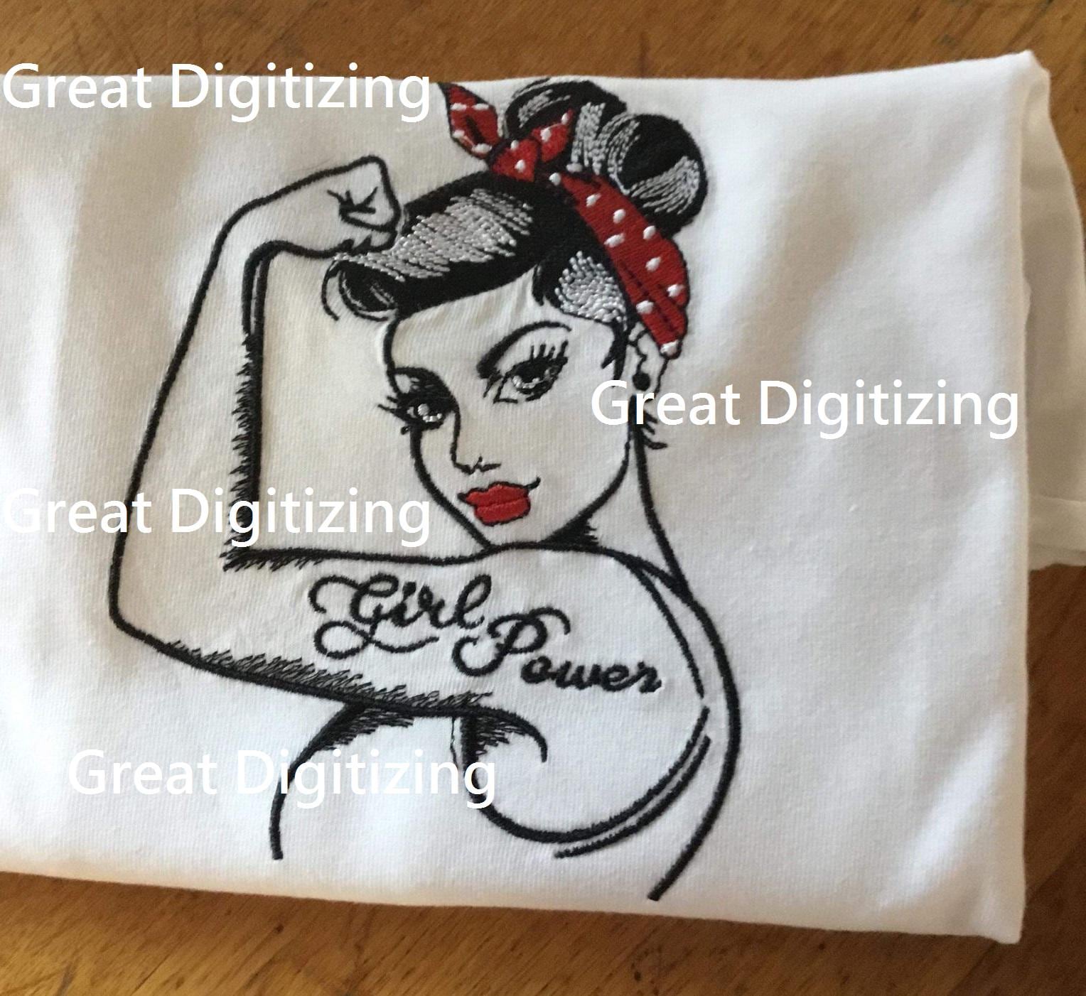 Girl Power Embroidery Design' Unbreakable Girl Embroidery Design' Girl ...