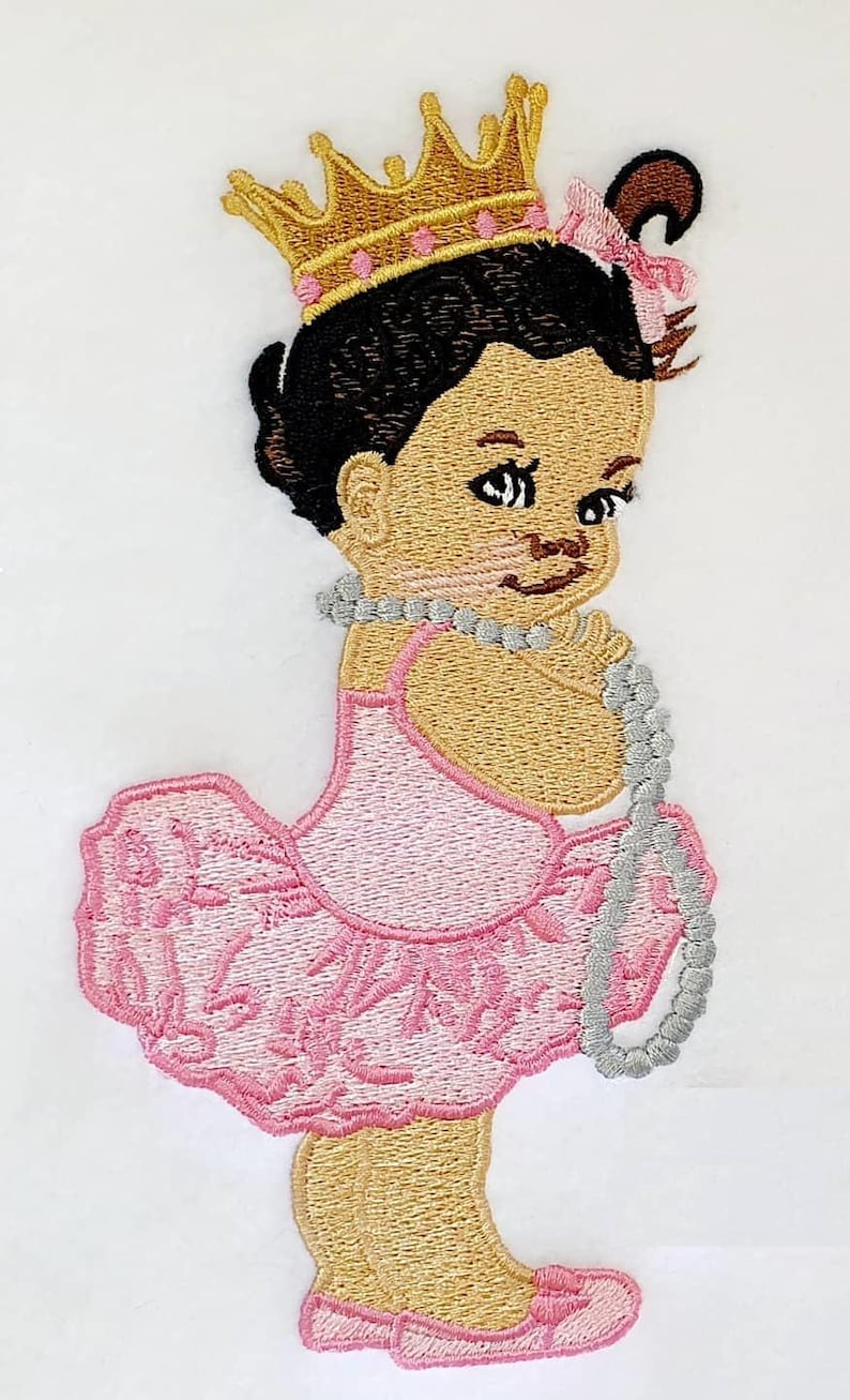 Vintage Girl Crown Embroidery Design* Little Baby Design* Girl Baby ...