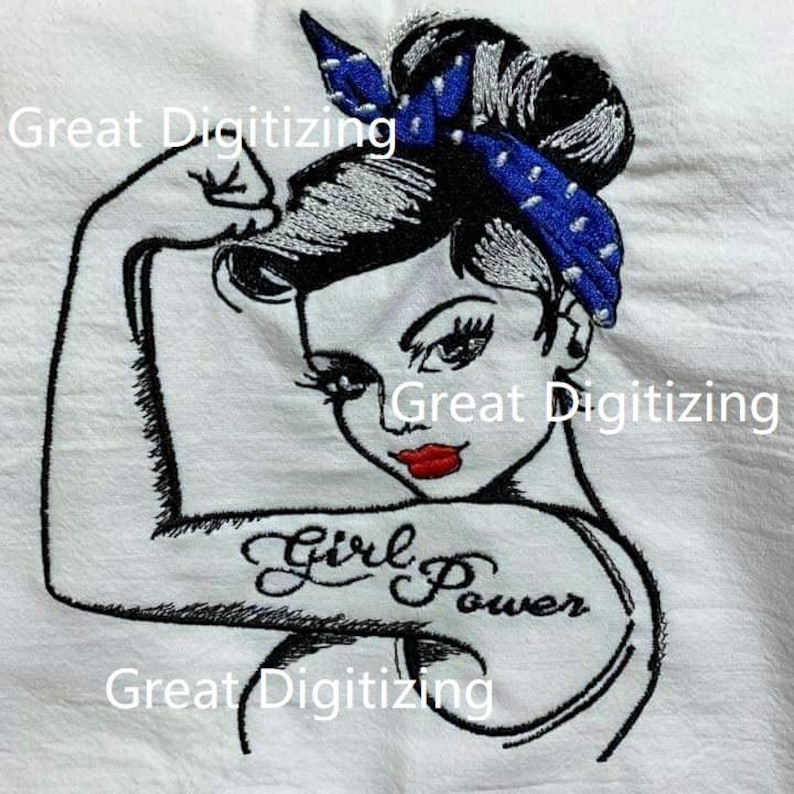 Girl Power Embroidery Design' Unbreakable Girl Embroidery Design' Girl ...