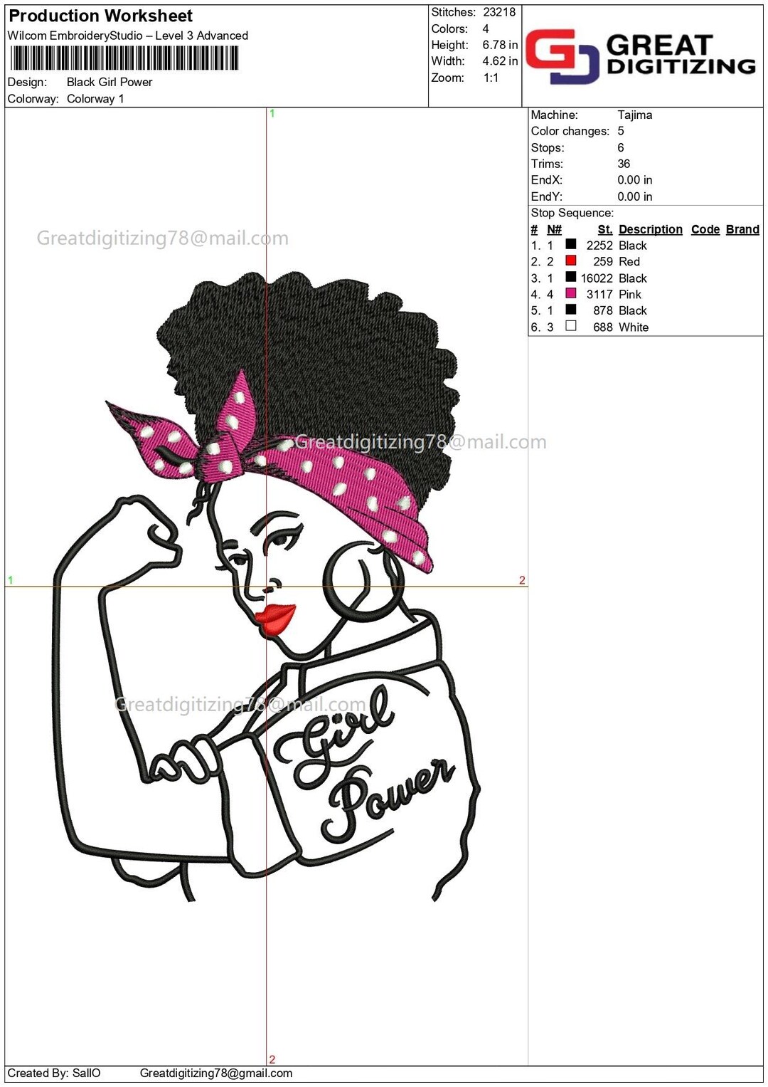 Black Girl Power Embroidery Design Unbreakable Black Girl Embroidery ...