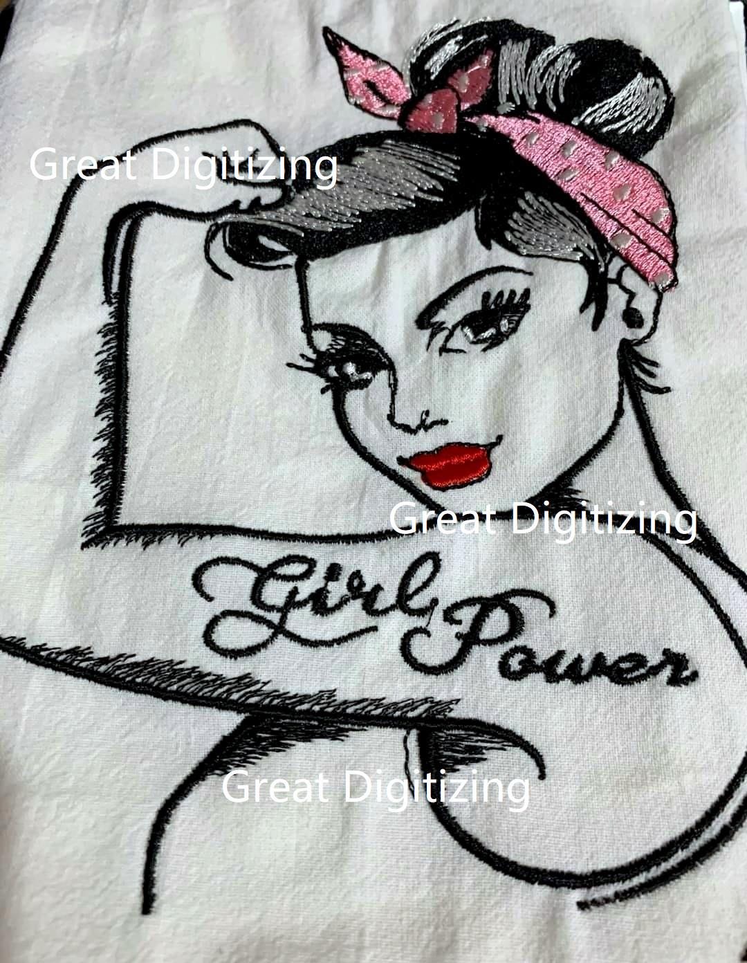 Girl Power Embroidery Design' Unbreakable Girl Embroidery Design' Girl ...