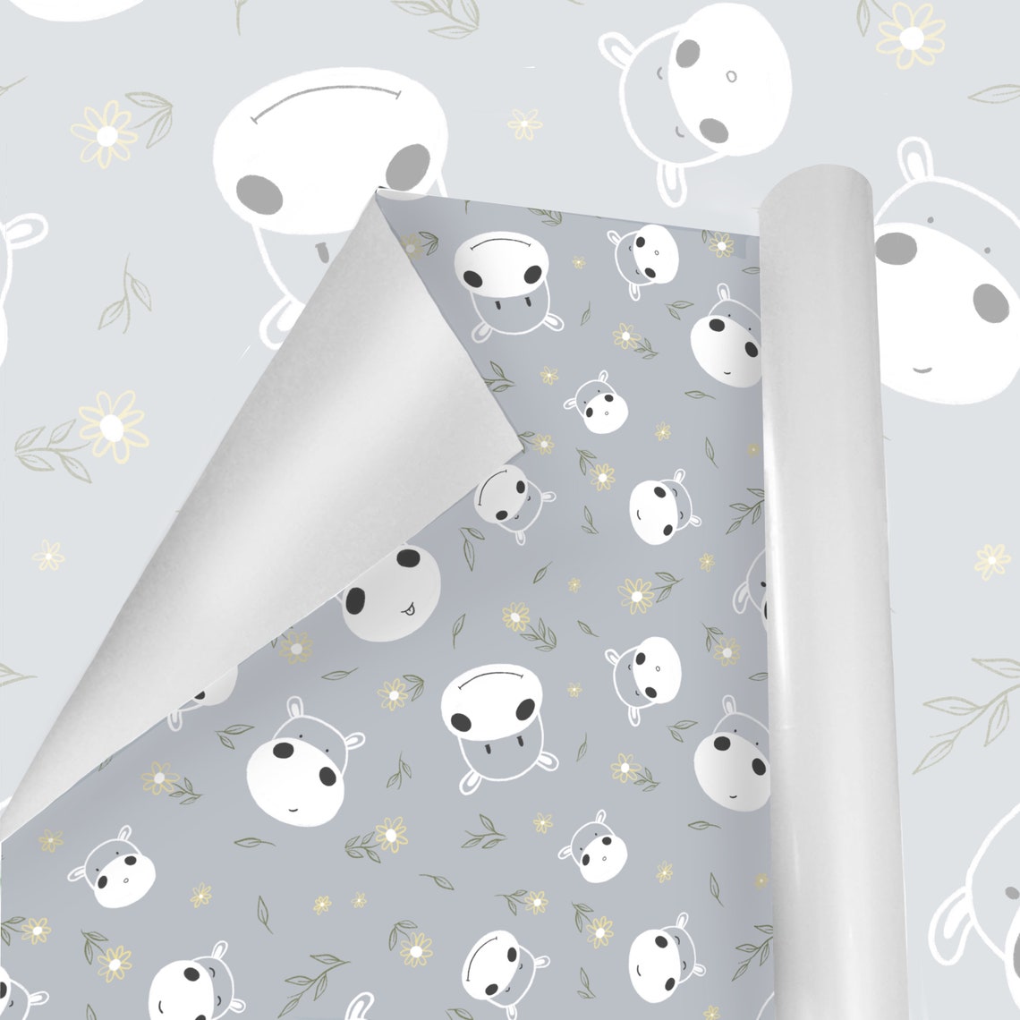 HIPPO Wrapping Paper Digital Pattern Fabric Printing Seamless Pattern ...