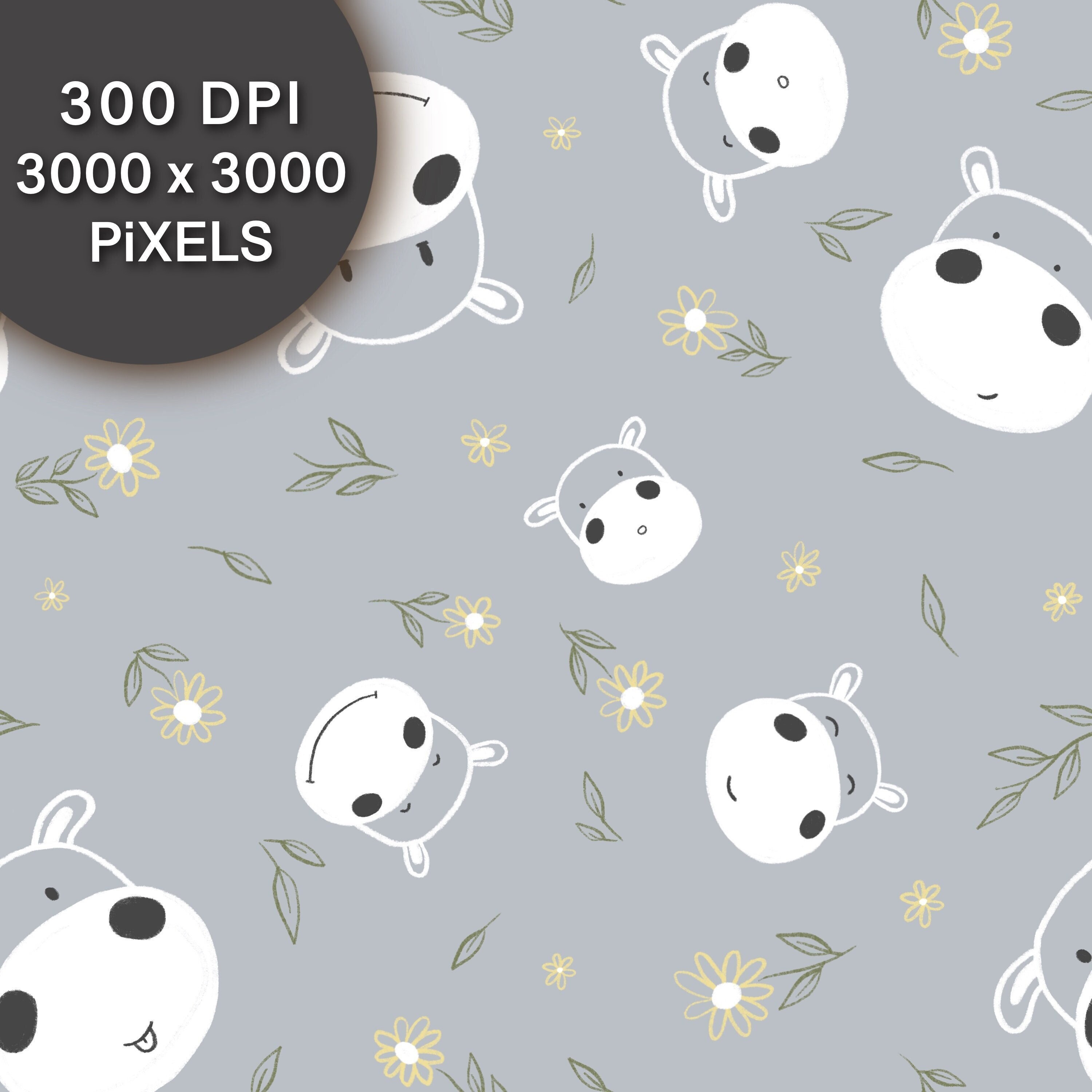 HIPPO Wrapping Paper Digital Pattern Fabric Printing Seamless Pattern ...