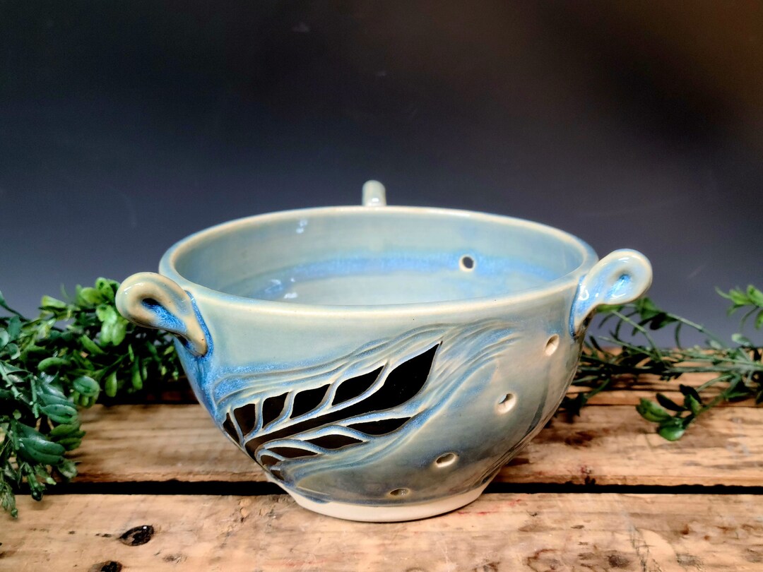 Handmade Ceramic Colander With Handles Handmade Pottery - Etsy