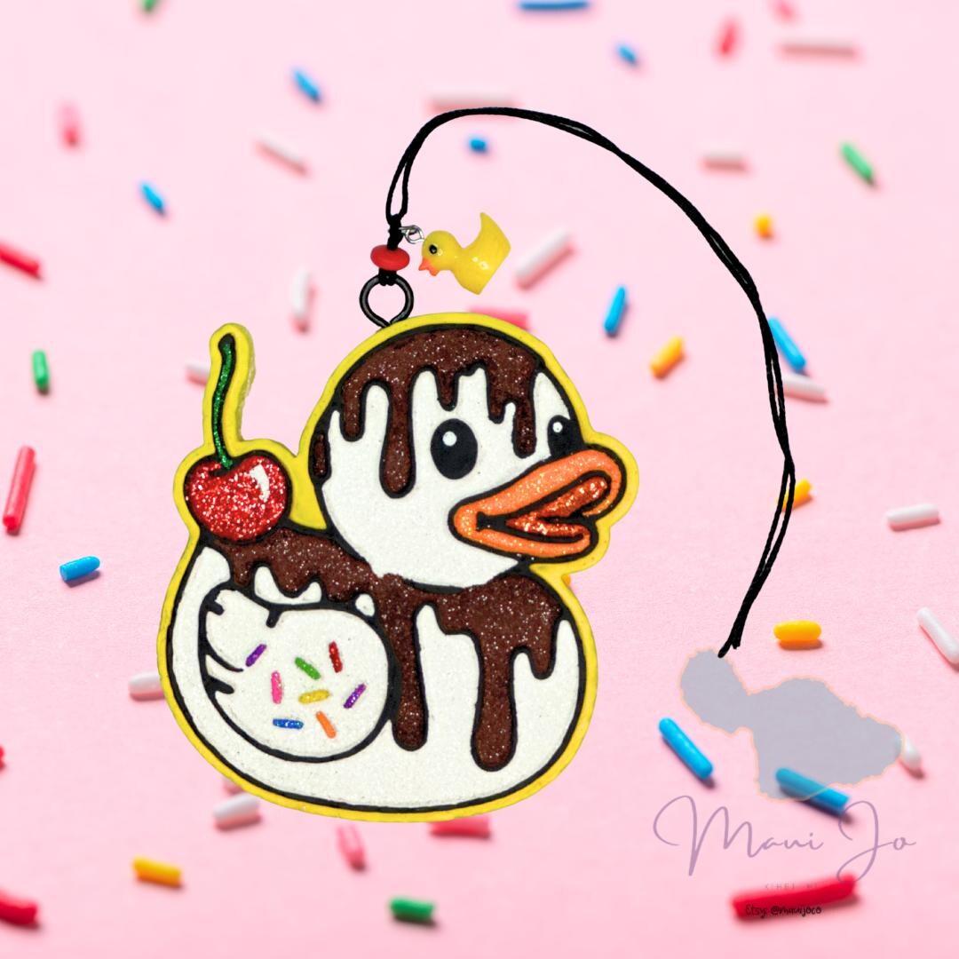 Ice Cream Sundae Rubber Duck Freshie - Etsy