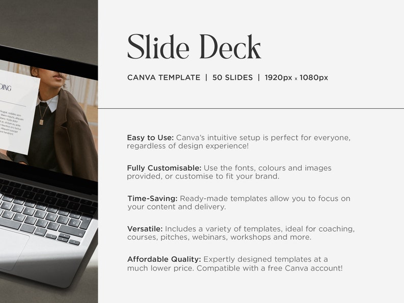 Canva Slide Deck Template, Professionally Designed for Small Businesses ...