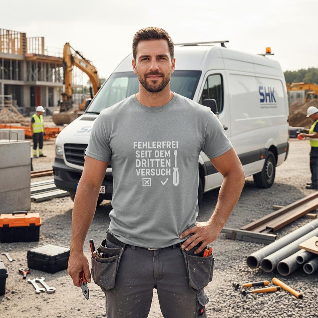 Error-free Since the Third Attempt | Funny Craftsman T-shirt With ...