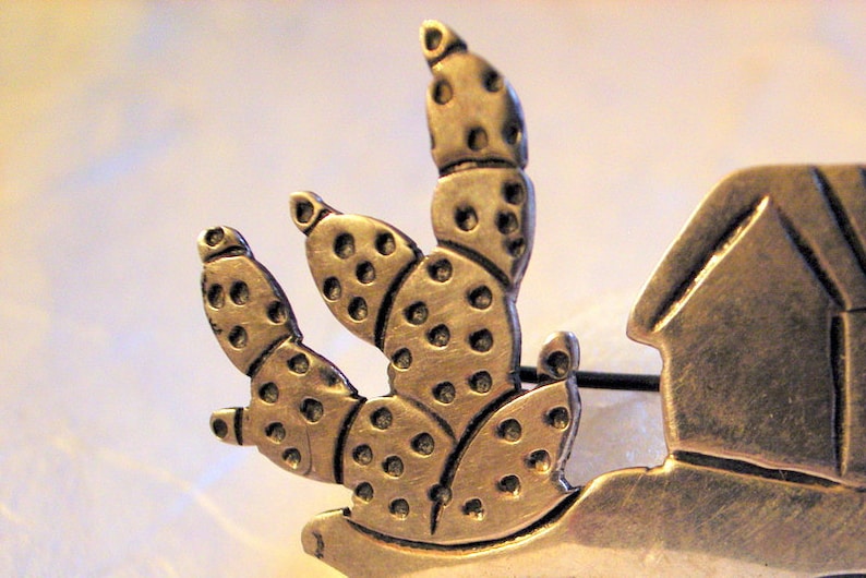 Beto Silver Cactus Pin Brooch Sterling Pre-eagle 1940s Taxco Mexico ...