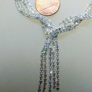 Vintage Rhinestone Set - Rhinestone Dangle Earrings, Necklace AND ...