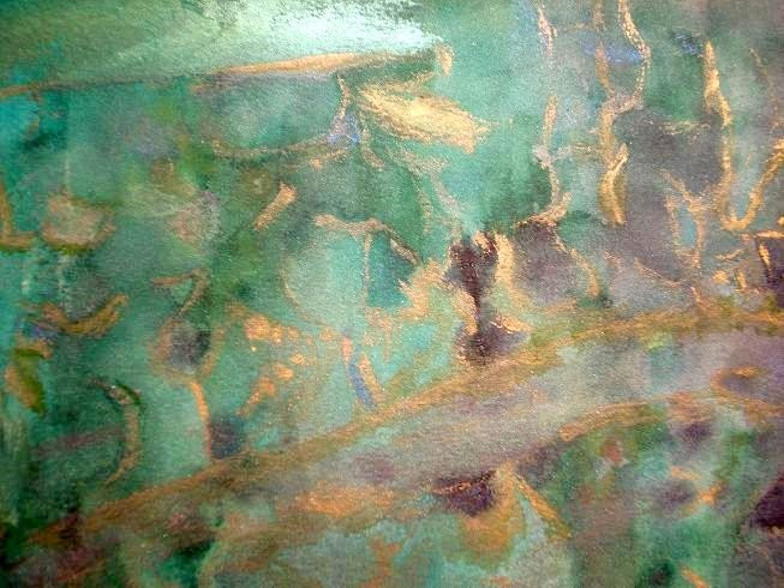 Original Watercolor - Bridge to Atlantis - Atlantis Series Abstract ...