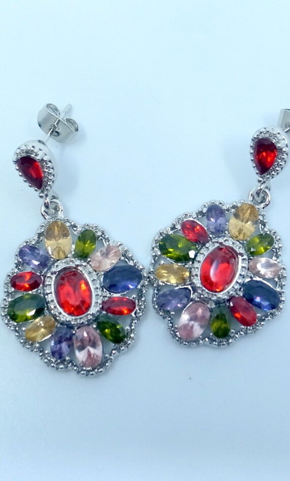 Earrings rainbow colors - Gem