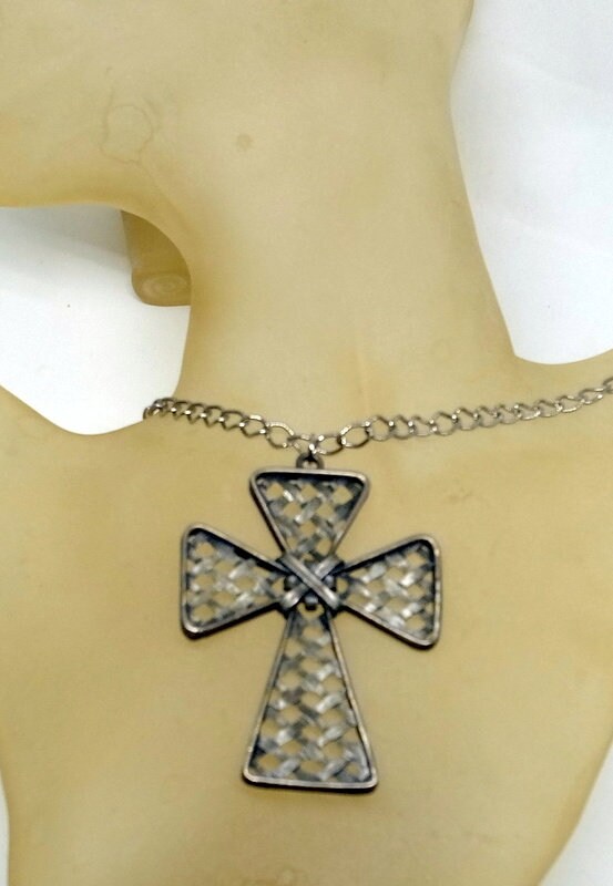 Brutalist Cross - Big Brutalist Cross - Brutalist Necklace - Unisex ...