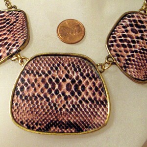 Vintage Big Python Snakeskin Necklace SALE Choker Lizard | Etsy