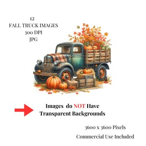 Fall Farm Truck Clip Art 12 High Res Watercolor Jpgs for Junk ...