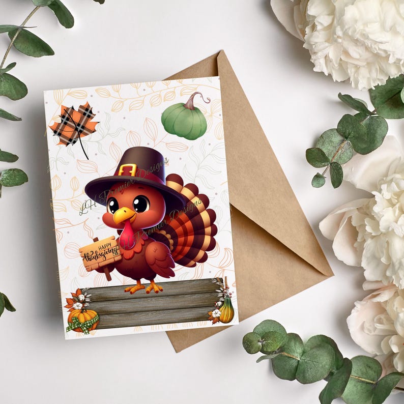 Whimsical Turkey Clipart Art, Cute Little Turkeys, Thanksgiving Clipart ...