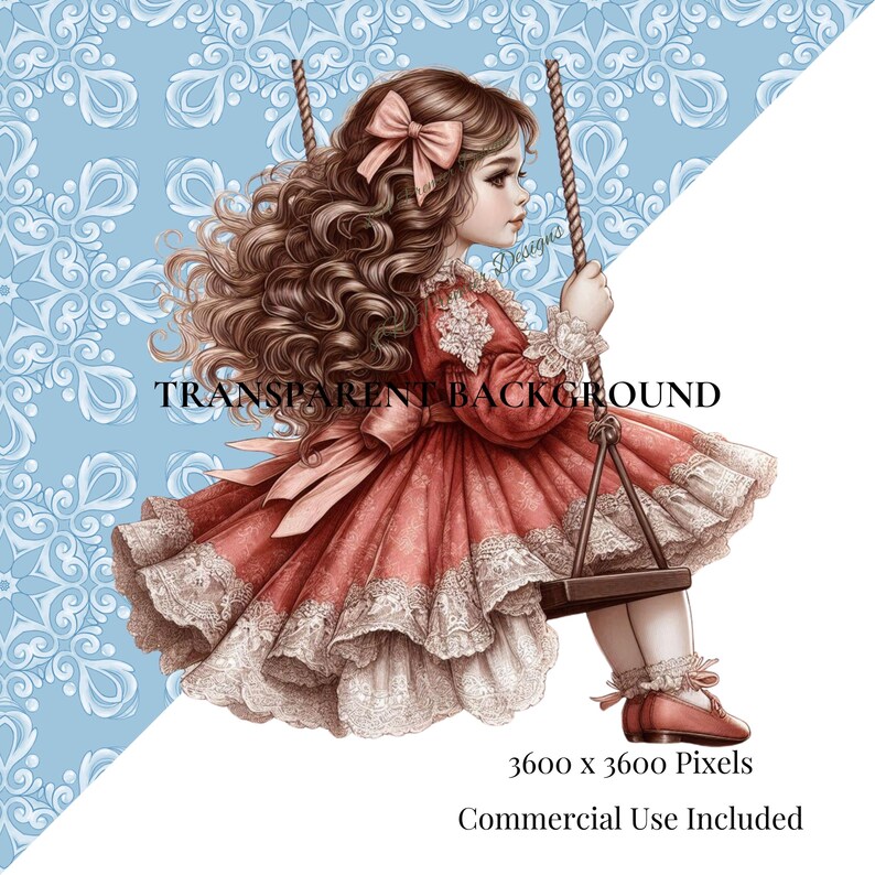 Little Girl on a Swing , Cute Little Girls, Clipart for Commercial Use ...