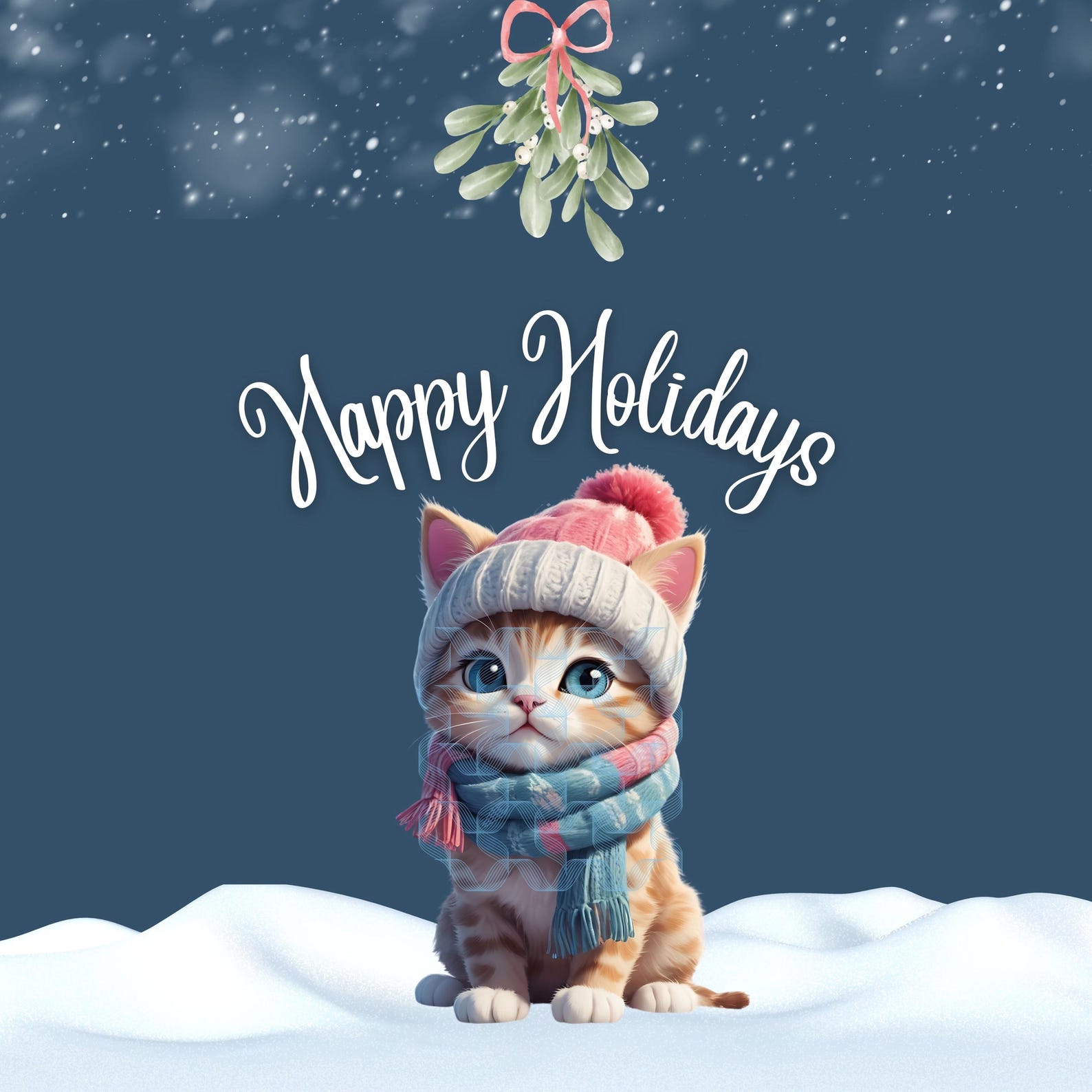 Cozy Kittens Clip Art, Cats, Kittens, Winter, Clipart for Commercial ...