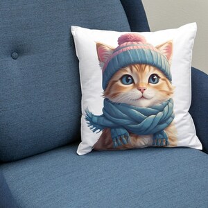 Cozy Kittens Clip Art, Cats, Kittens, Winter, Clipart for Commercial ...