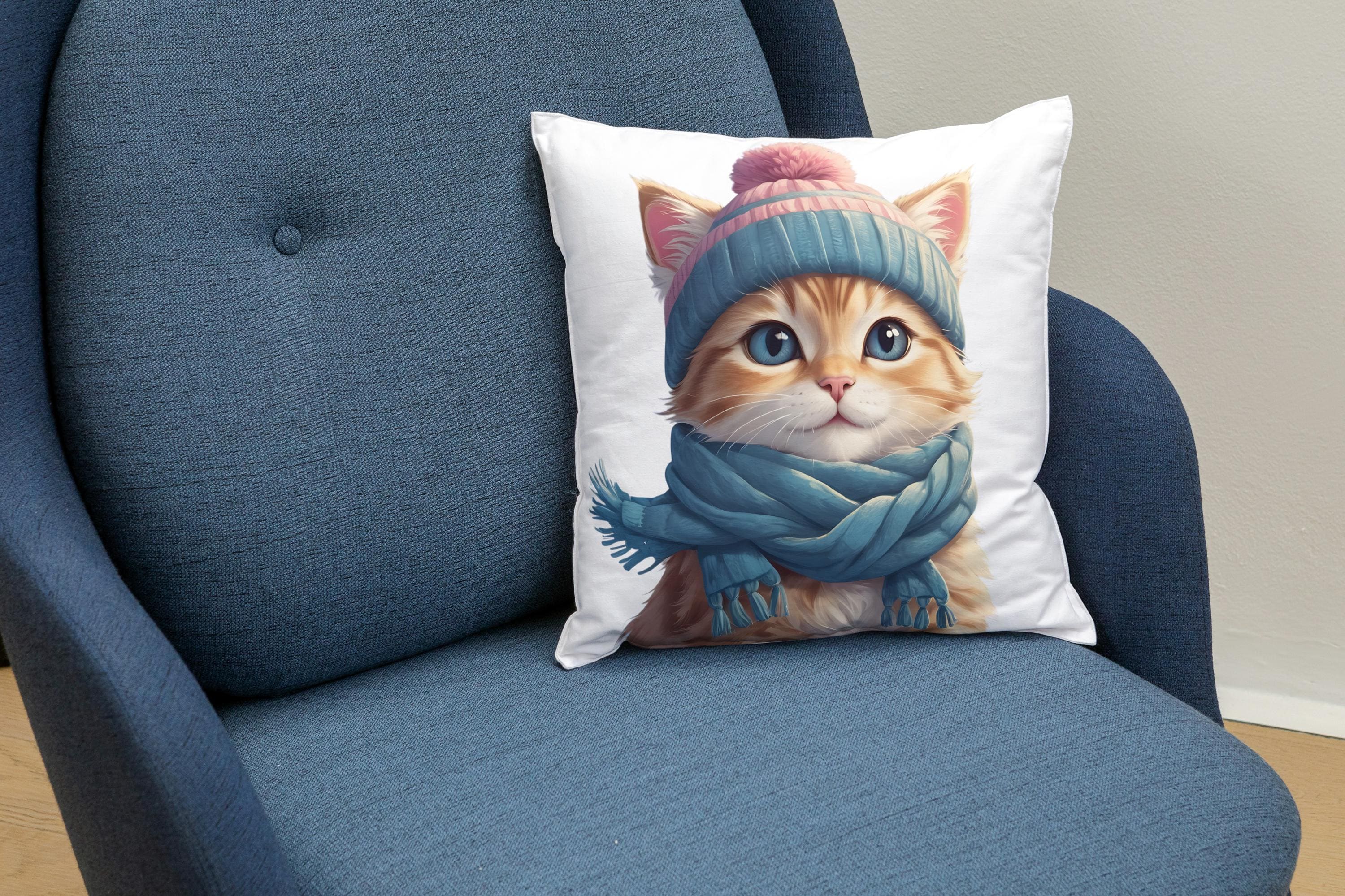 Cozy Kittens Clip Art, Cats, Kittens, Winter, Clipart for Commercial ...