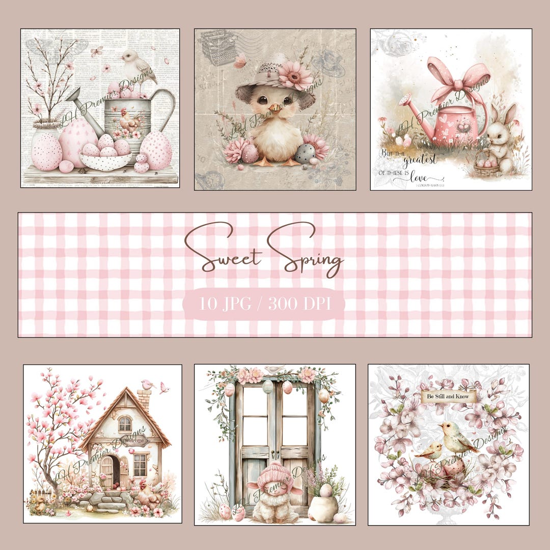 Sweet Spring Images, High Resolution Jpgs for Junk Journaling ...