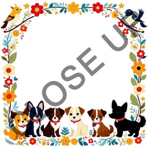 35 Colourful Cute and Beautiful Frames With Animal Illustrations ...