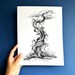 Jack & the Beanstalk / Print of Original Ink Illustration - Etsy
