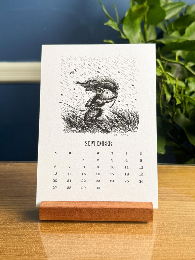 Oliver Mouse Digital Printable 2026 Calendar With Original Ink ...