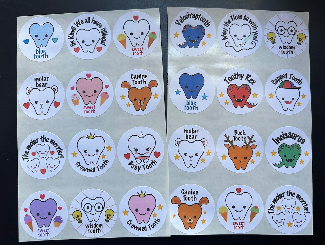 Silly Tooth Puns Sticker Sheet - Etsy