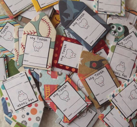 Set of 20 toothy Envelopes for Tooth Exchanges | Etsy