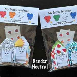 Set of 20 "toothy Envelopes" for Tooth Exchanges - Etsy