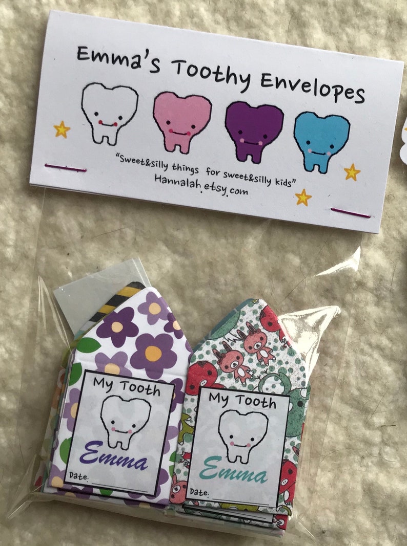 PERSONALIZED Set of 20 toothy Envelopes for Tooth - Etsy