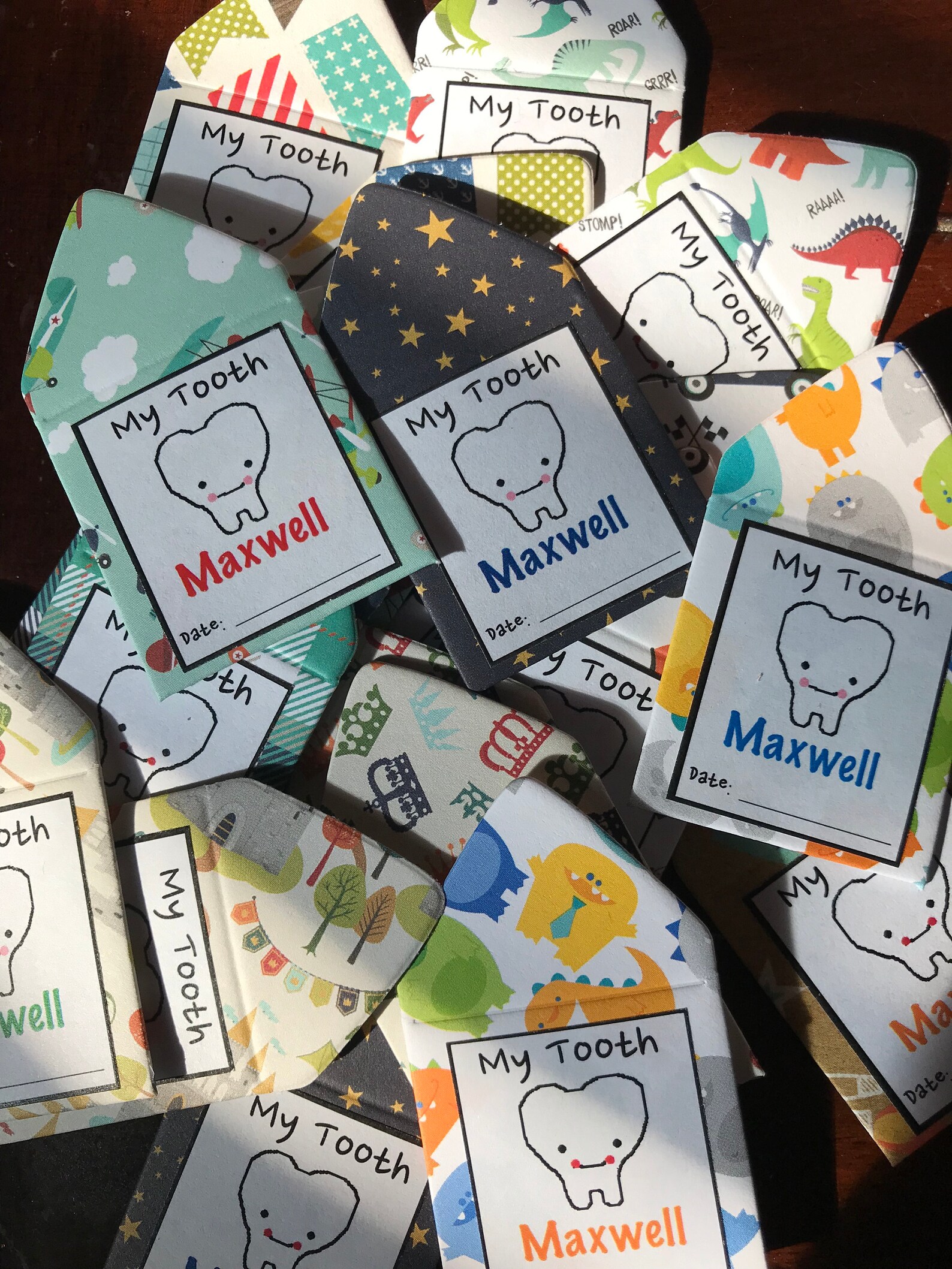 PERSONALIZED Set of 20 toothy Envelopes for Tooth - Etsy
