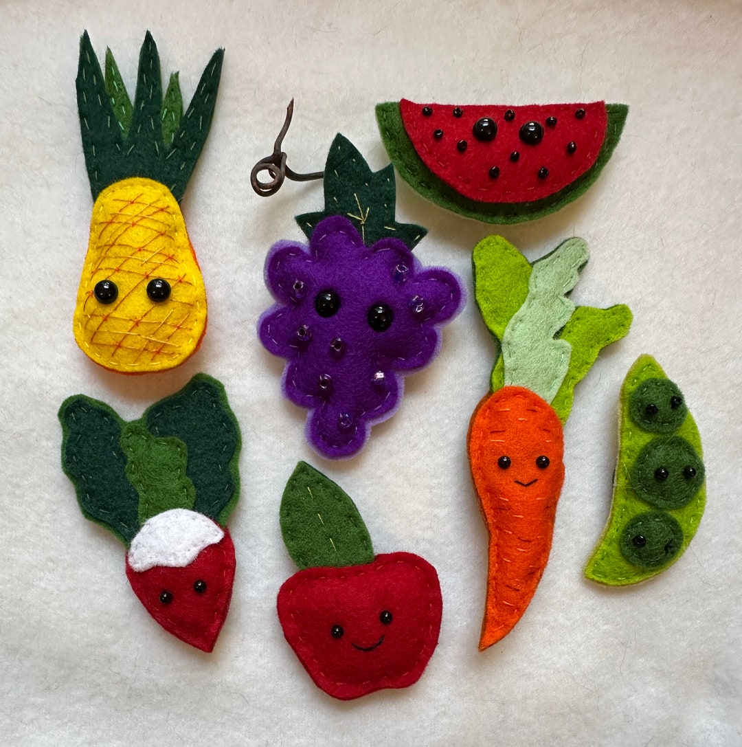 Little Fruits and Veggie Magnets, Refrigerator Friends - Etsy