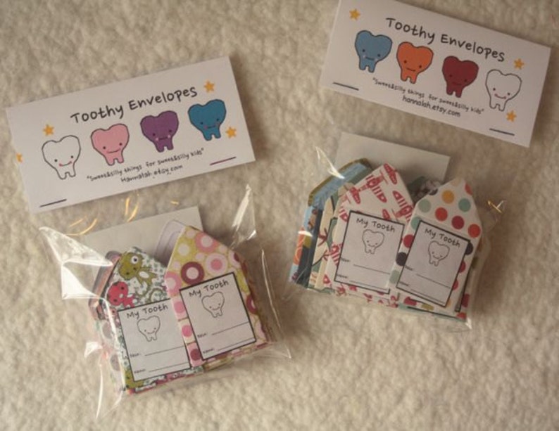 Set of 20 toothy Envelopes for Tooth Exchanges | Etsy