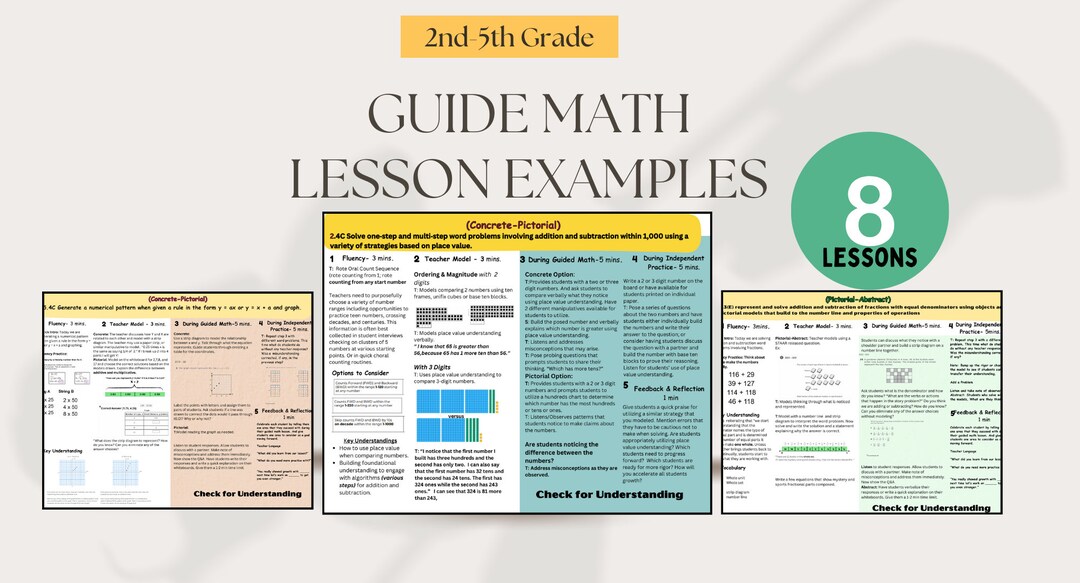 Guided Math Guides for Small Group Instruction 2nd-5th Math Including ...