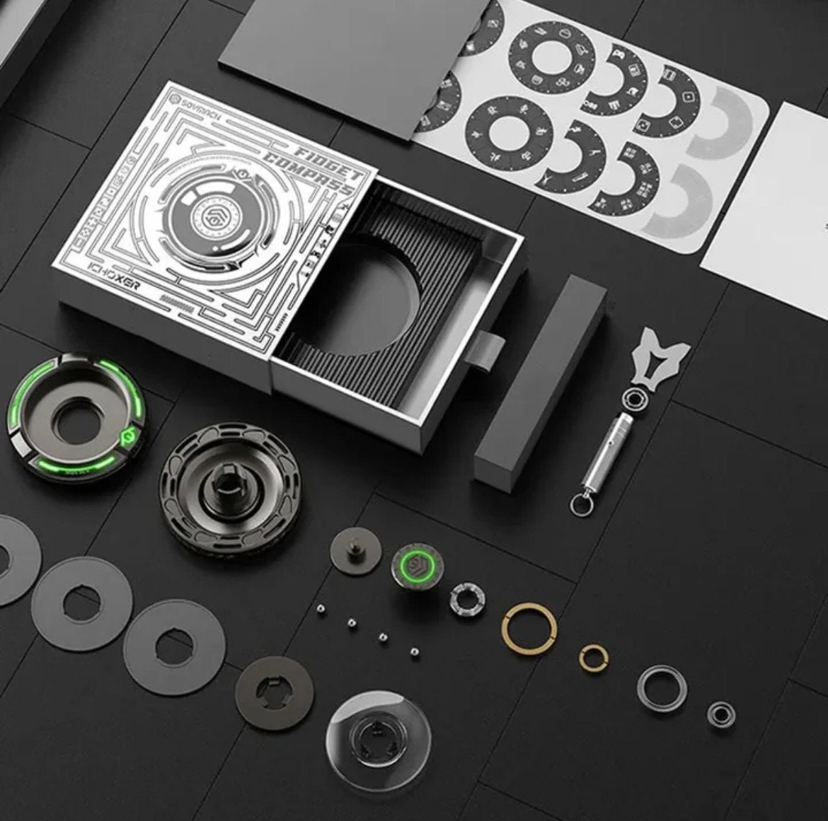 Premium Fidget Mini Turntable Fidget Spinner Roulette Desk Gyro ...