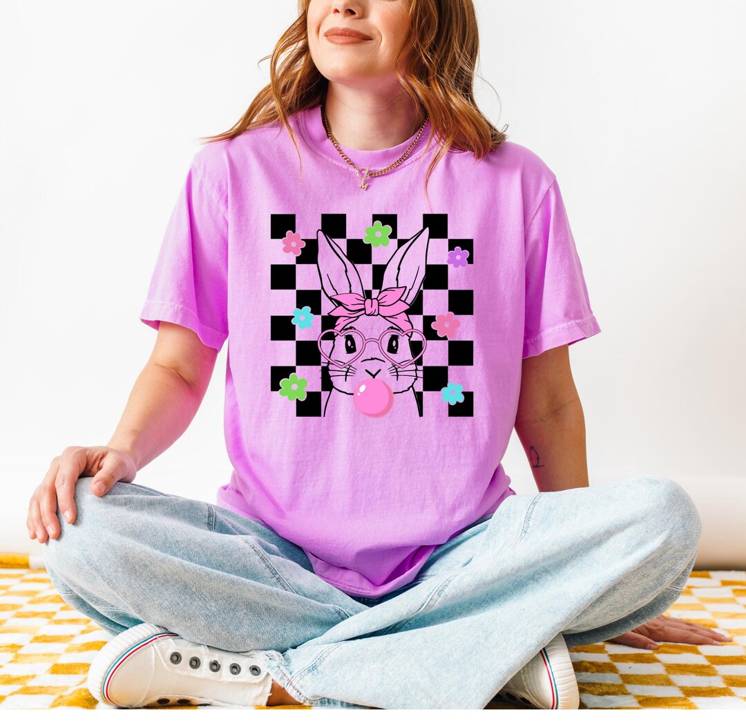 Comfort Colors Easter Bubble Bunny Tee - Etsy