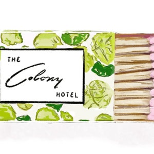 The Colony Hotel Matchbox - Art Print - Etsy