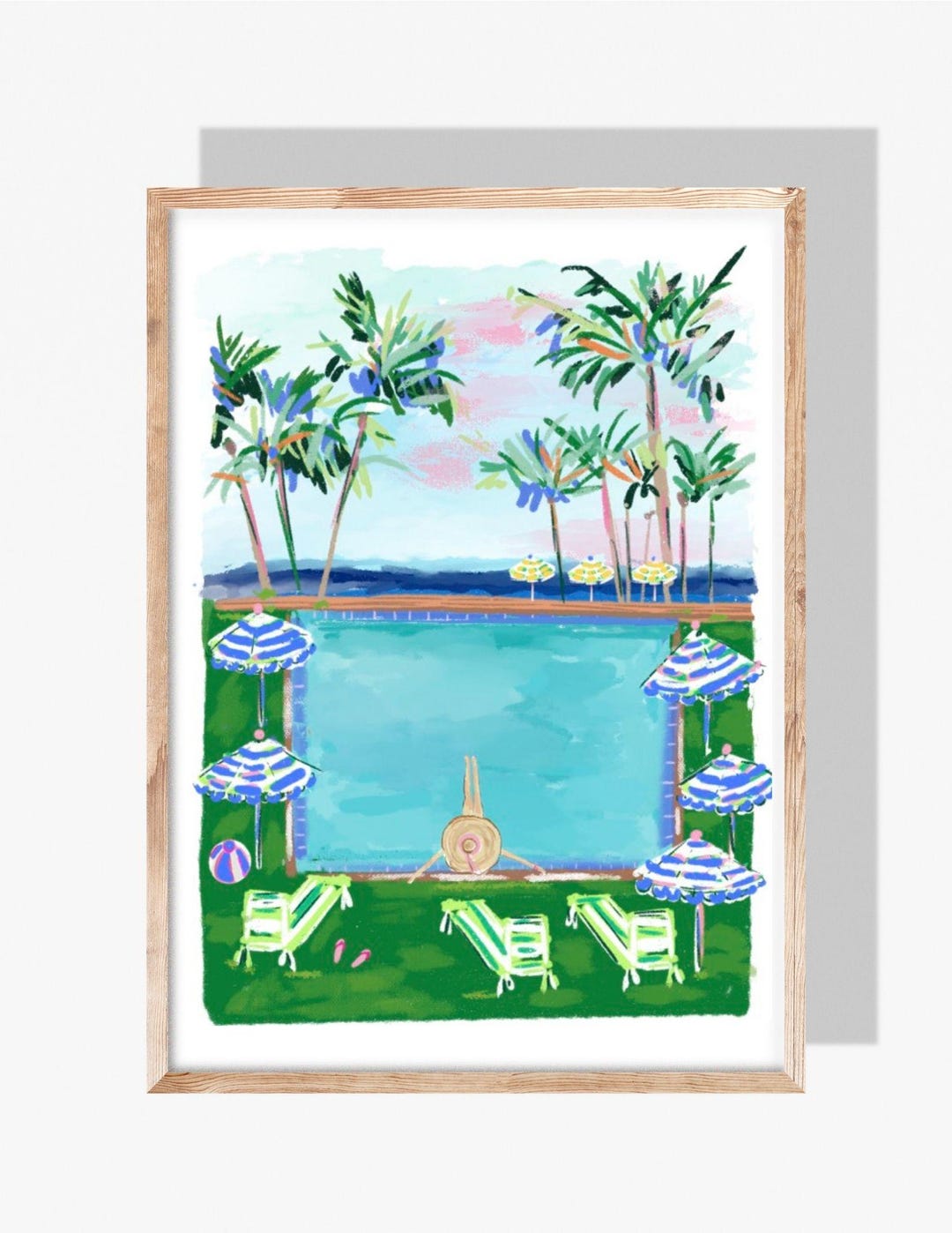 Pool Daze - Art Print - Etsy